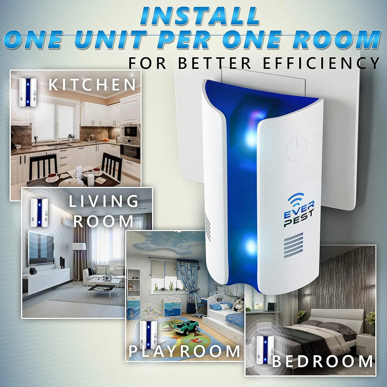 Ever Pest Ultrasonic Pest Repeller Plug in 1 Pack- Electronic and ...