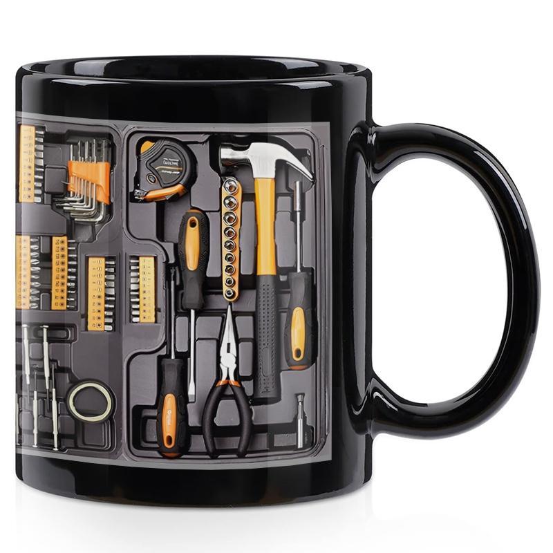 Creativity Funny Coffee Mug - Mechanic Toolbox Set pattern, 11oz Mug ...