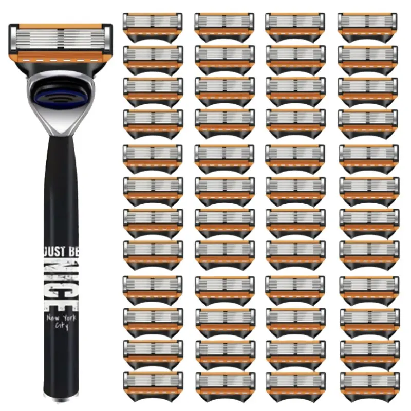 New Men's Stainless Steel Manual Shaver, Six Layer Blades, 1 Handle ...