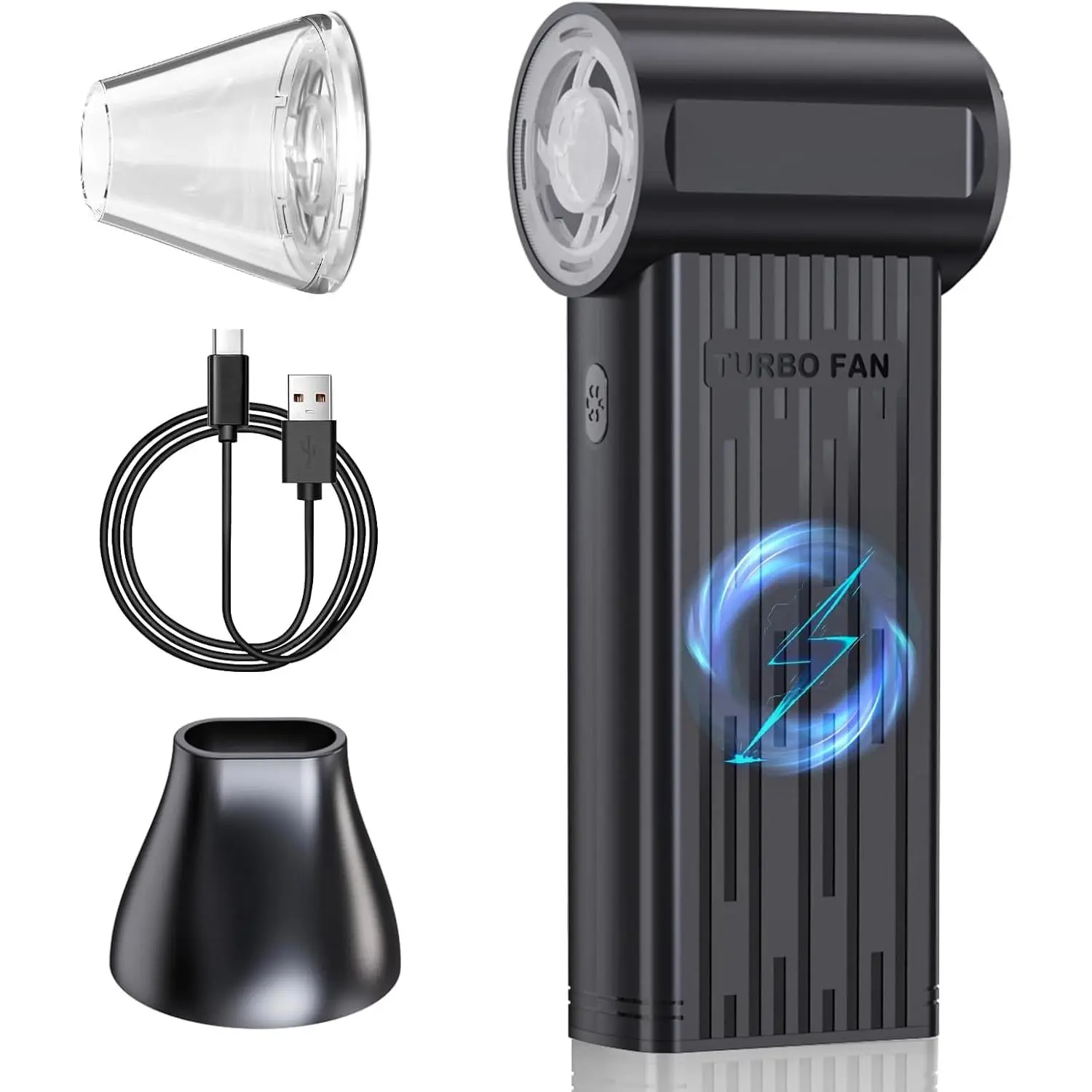 Rechargeable Duster, Min Blower Jet Turbo Fan, 200,000RPM 3-Gear ...