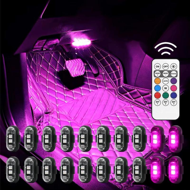 Magnetic RGB LED Strobe Light, Wireless Remote Control Car Light ...