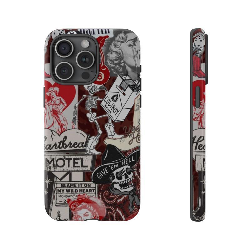 Vintage Western Cowboy Motel Phone Case – Retro Rodeo Aesthetic for ...