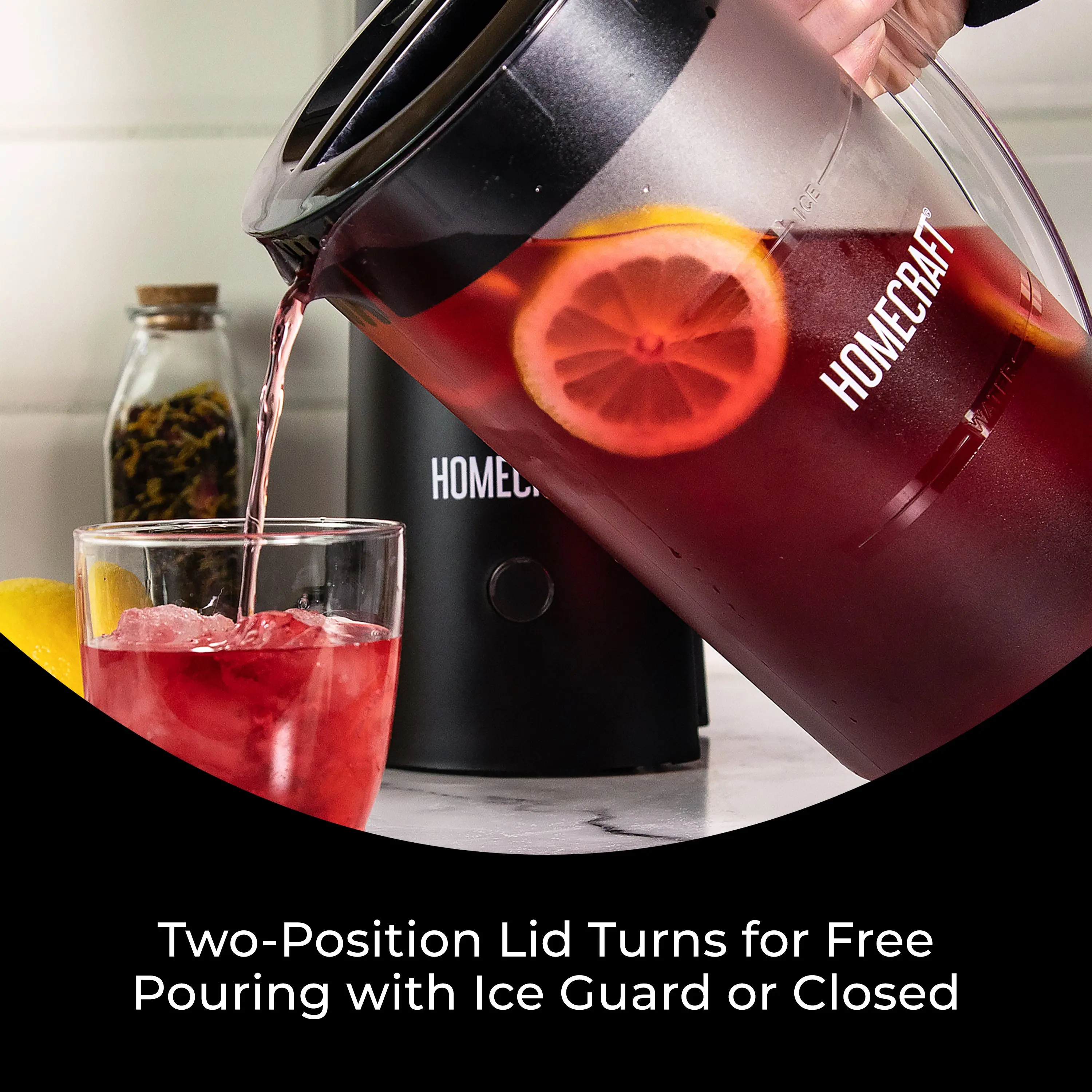HomeCraft 2-Quart Iced Tea Maker with Double Insulated Pitcher Fast ...