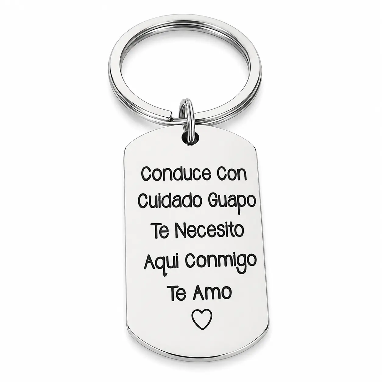Stainless Steel Keychain, Personalized Concise Letter Pattern Metal ...