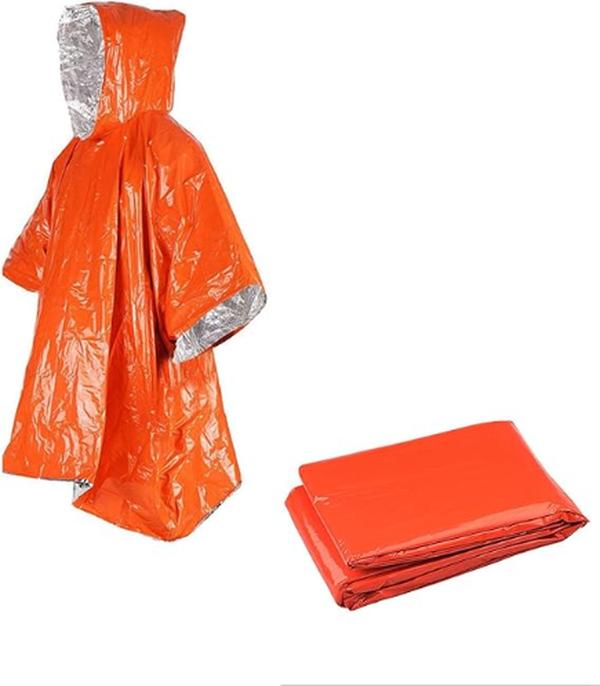Outdoor Camping and Mountaineering Emergency Raincoat,Aluminum foil ...