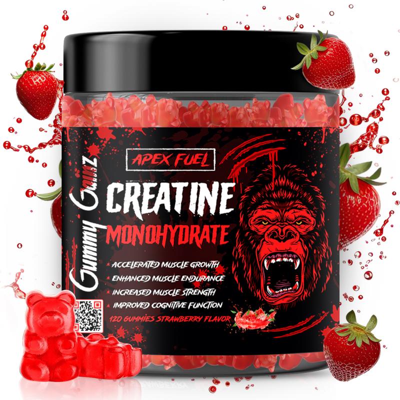 Creatine-Infused Gummies 5g Strawberry, 30 servings fitness Dietary ...