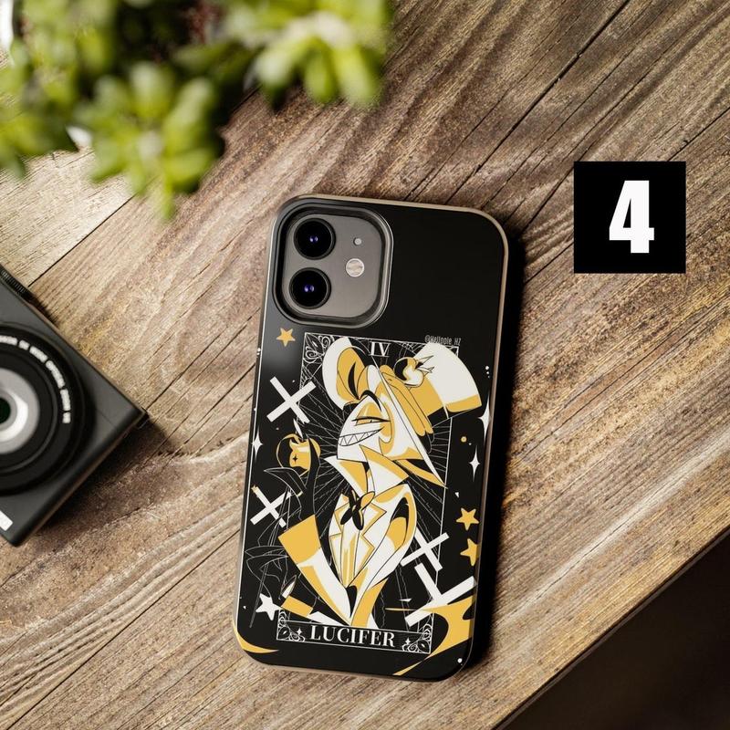 Hazbin Hotel Tarot Phone Case, Lucifer Morningstar Fan Art, Alastor ...