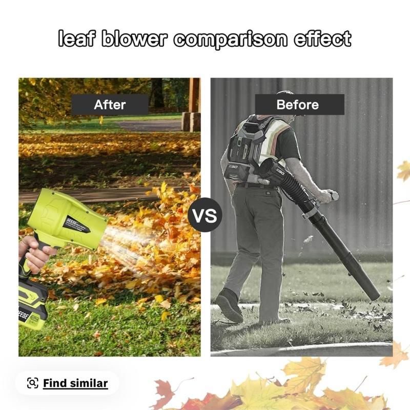 SEESE Cordless Leaf Blower Turbo Fan Brushless Jet Fan with New Battery ...