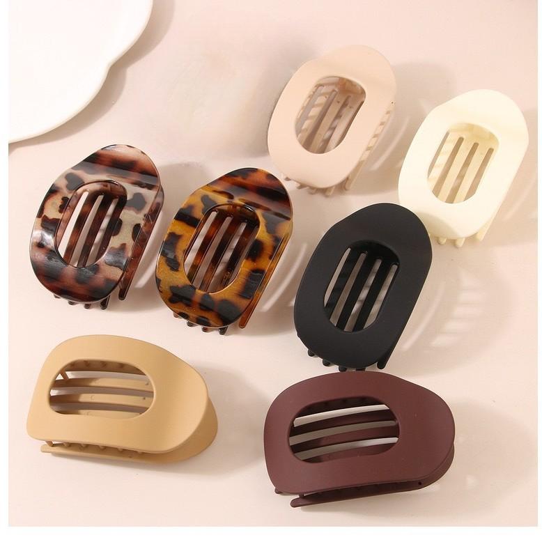 Leopard print hairpin Elegant Minimalist Frosted Solid Color Hair 6pcs ...