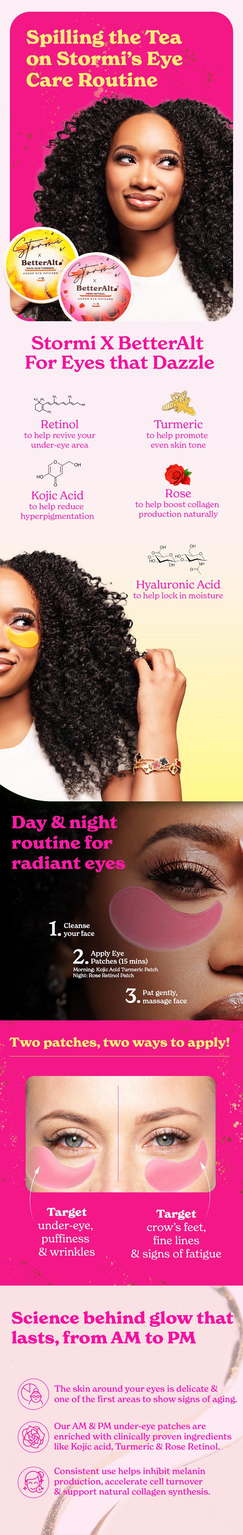 Stormi x BetterAlt AM/PM Under-eye Patches | Retinol, Rose & Turmeric ...