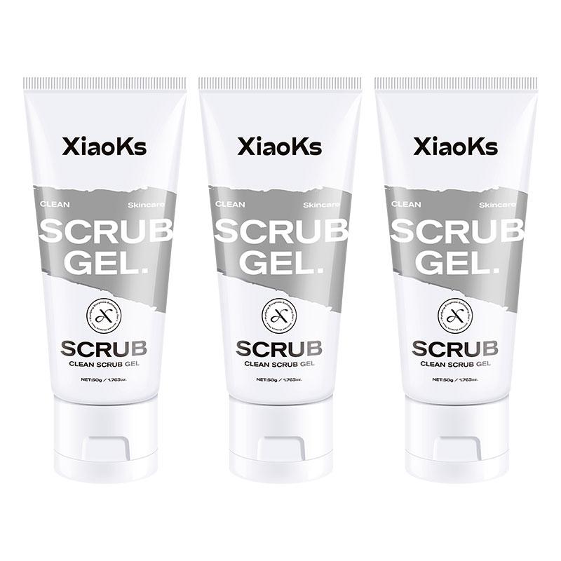 XiaoKs Clean Scrub Gel (3-Pack) with Carbomer & Betaine - 1-Minute Exfoliation, Mild & Gentle ...
