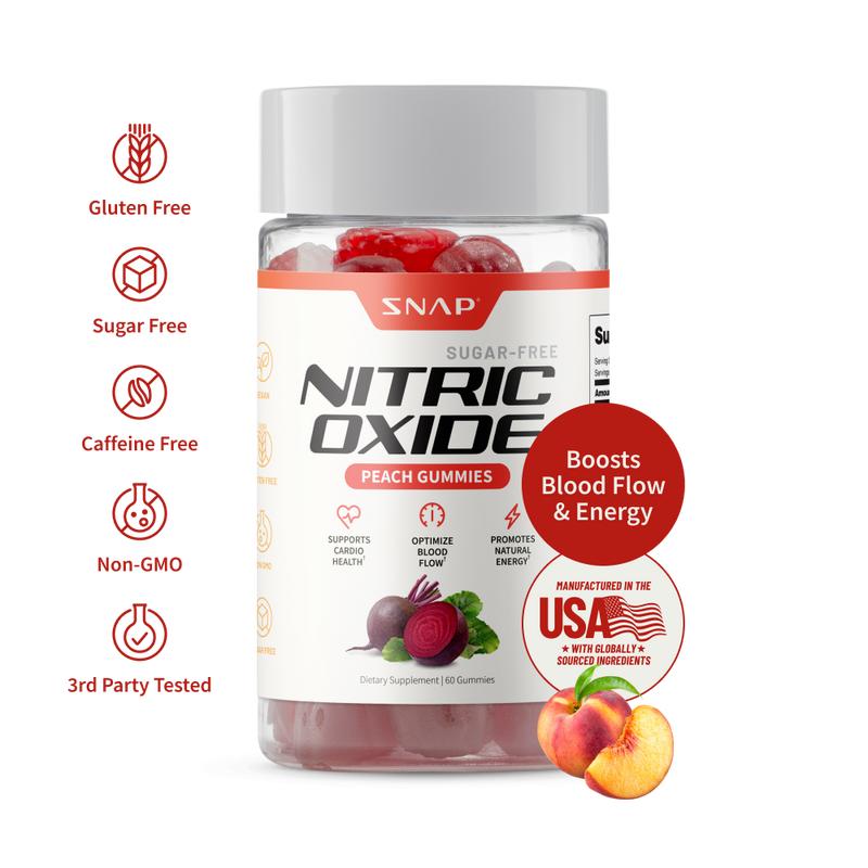 Snap Supplements - Sugar Free Nitric Oxide Beet Root Gummies - Heart ...