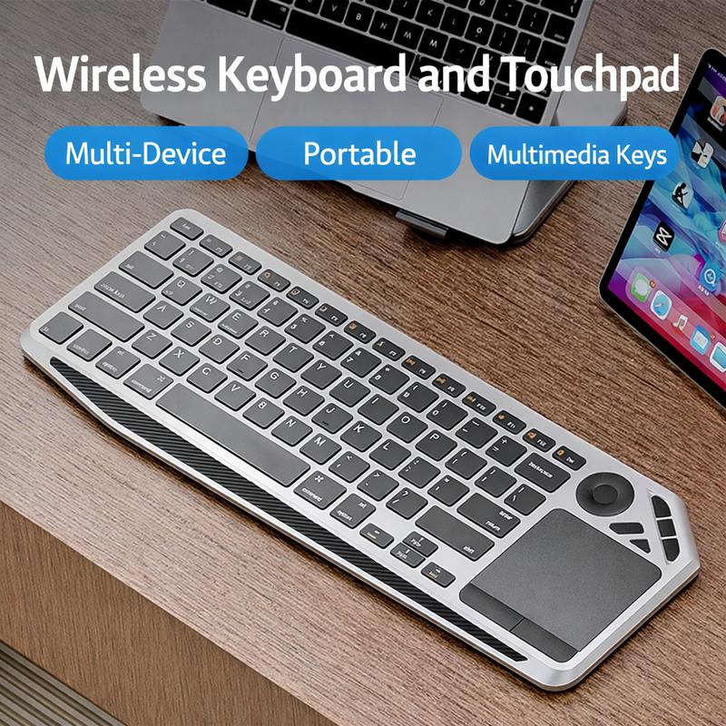 Dual-Mode Wireless Keyboard & Mouse Combo with Touchpad, Connects Up to ...