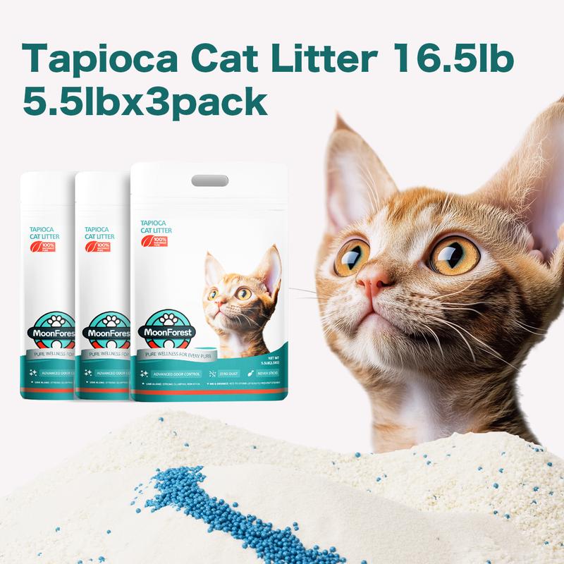 5.5lb*3,Tapioca Cat Litter, Tofu Cat Litter, kitty litter,Odor Control ...