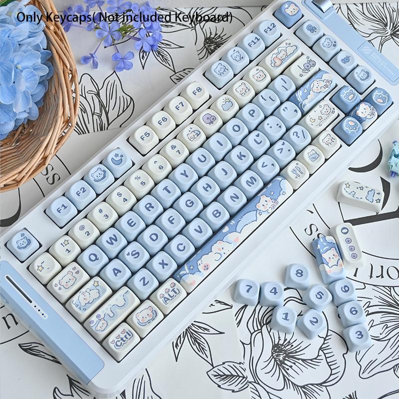 Cute Cartoon Bear Pattern Keycap, 132 Keys Ice Cream Bear Theme ...