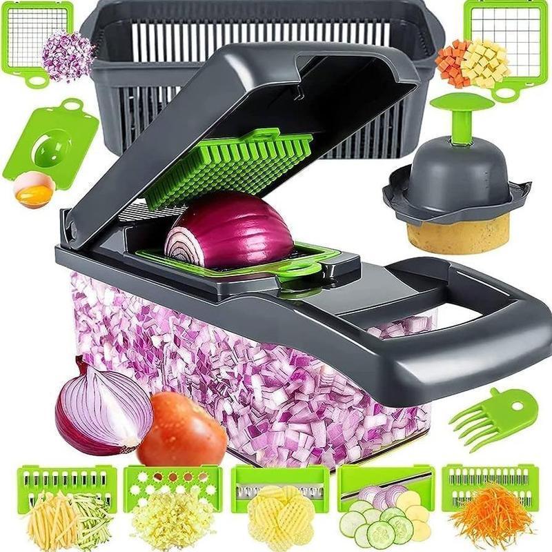 14 in 1 Multifunctional Vegetable Chopper, Garlic Chopper, Onion Potato ...