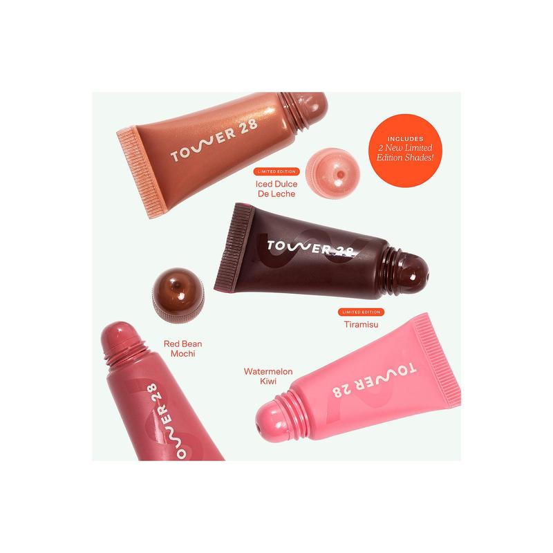 Tower 28 Lil' Softies Lip Kit in Dulce De Leche Shimmer, Red Bean Mochi ...