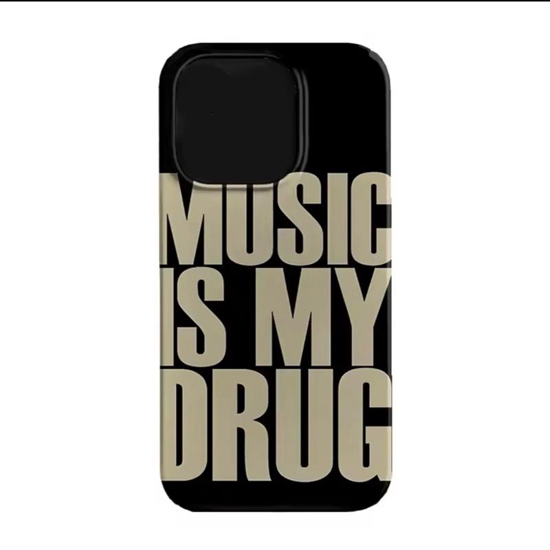 Music is My Drug Phone Case For iPhone 16 15 14 13 12 11 Pro XS Max 7 8 ...