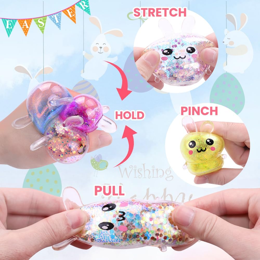 12pcs Light Up Easter Eggs with Squishy Toys – Prefilled Stress Relief ...