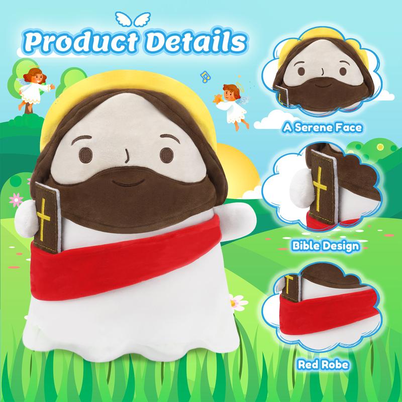 TikTokShopBlackFriday Jesus Plush Toy Huggable Stuffed Pillow Religious ...