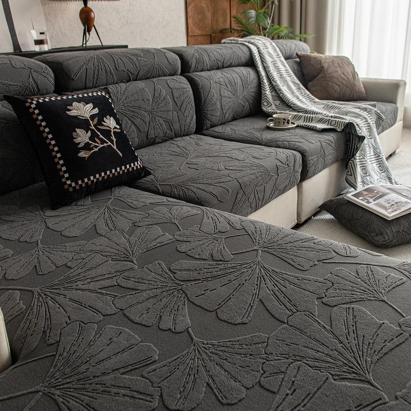 Leaf Pattern Sofa Cover, 1 Count 360 Degree Elastic Sofa Slipcover ...