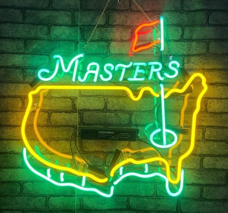20"x19" New Masters Tournament Golf Neon Signs Real Glass Handmade ...