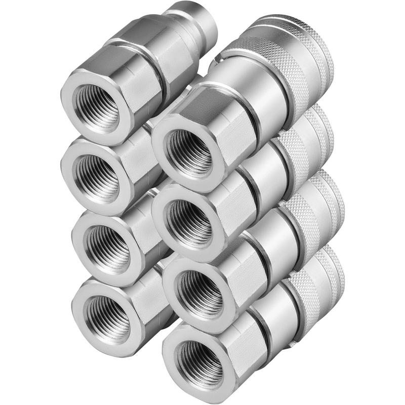 VEVOR Hydraulic Coupler 1/2 Body with 1/2" NPT Thread 27.6 MPa ...