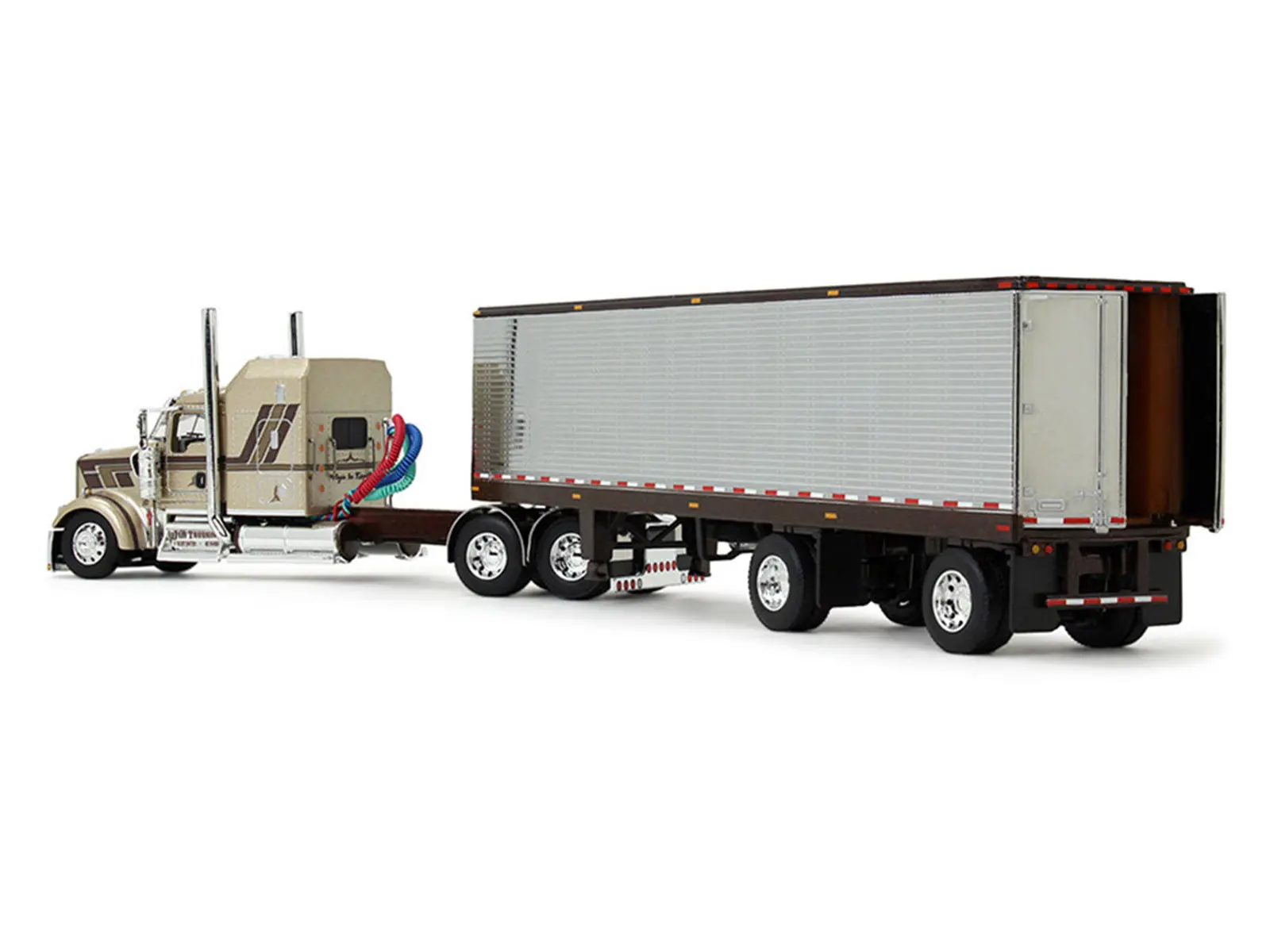 Kenworth W900L with 60" Aerodyne Sleeper and 40' Vintage Trailer Beige ...