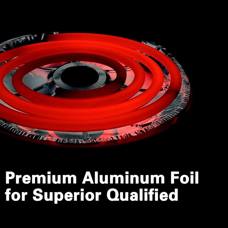 60 Pcs Electric Stove Burner Covers, Disposable Aluminum Foil Drip Pan ...