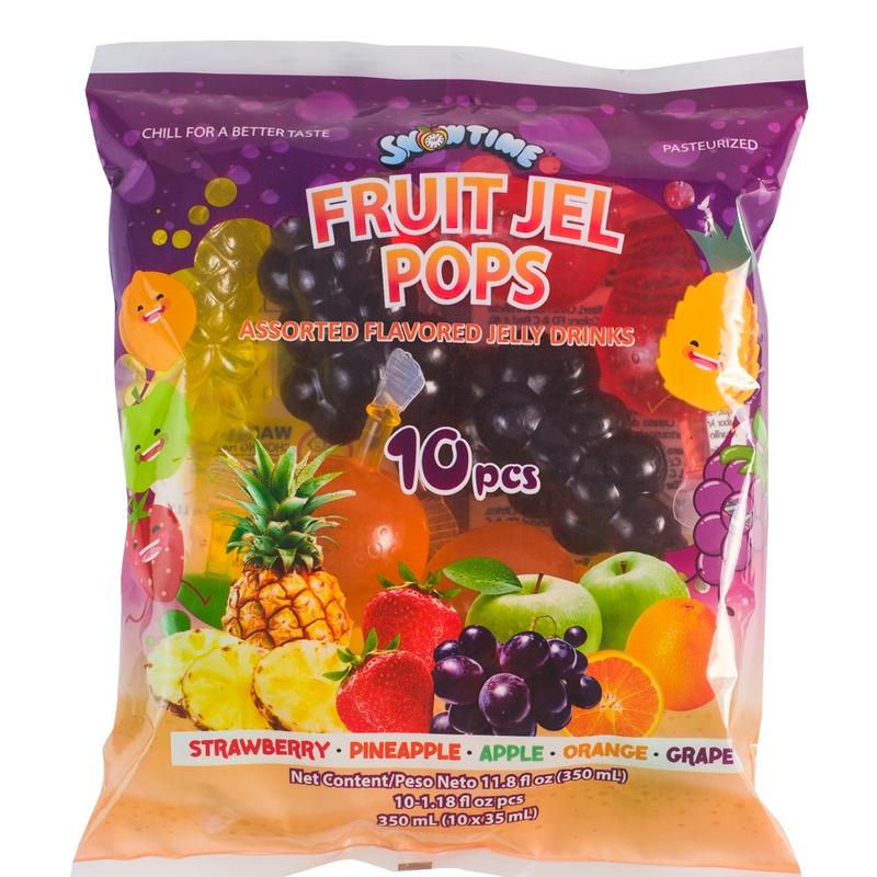 Snowtime Fruit Jel Pops 10 Assorted Flavored Jelly Snacks 1.18oz ...