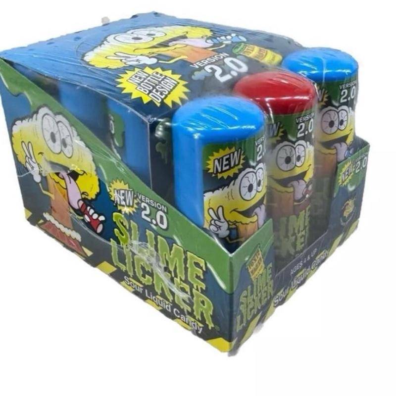 Slime Lickers Candy 2.0, Blue Raspberry & Strawberry, Roller Candy New ...