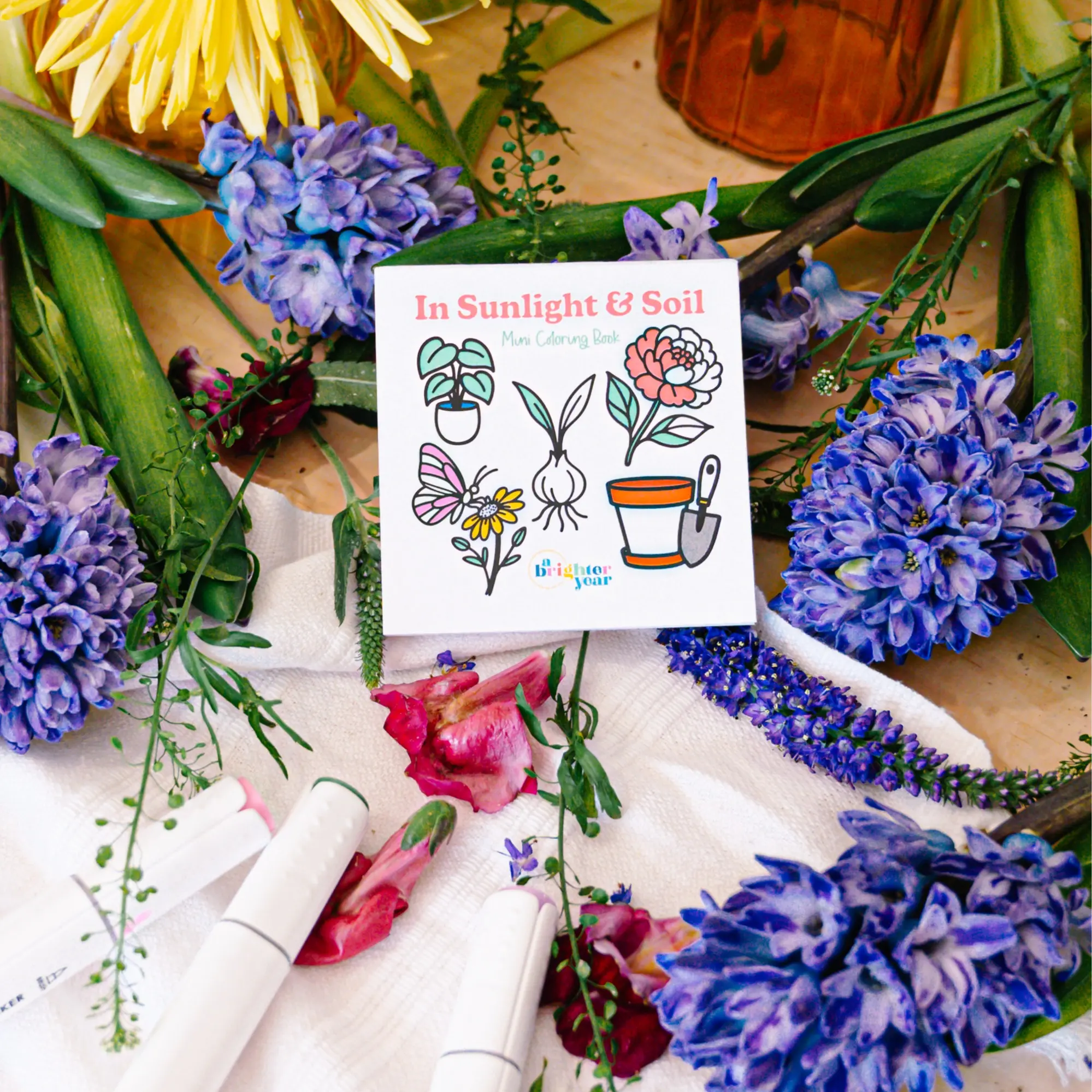 In Sunlight & Soil Mini Coloring Book - Plants, Garden, Flowers Themed ...