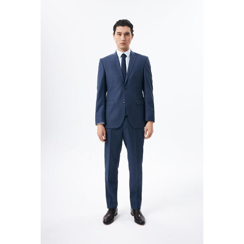 Textured Blue Suit in 100% Wool - TikTok Shop | Black Friday Sale ...