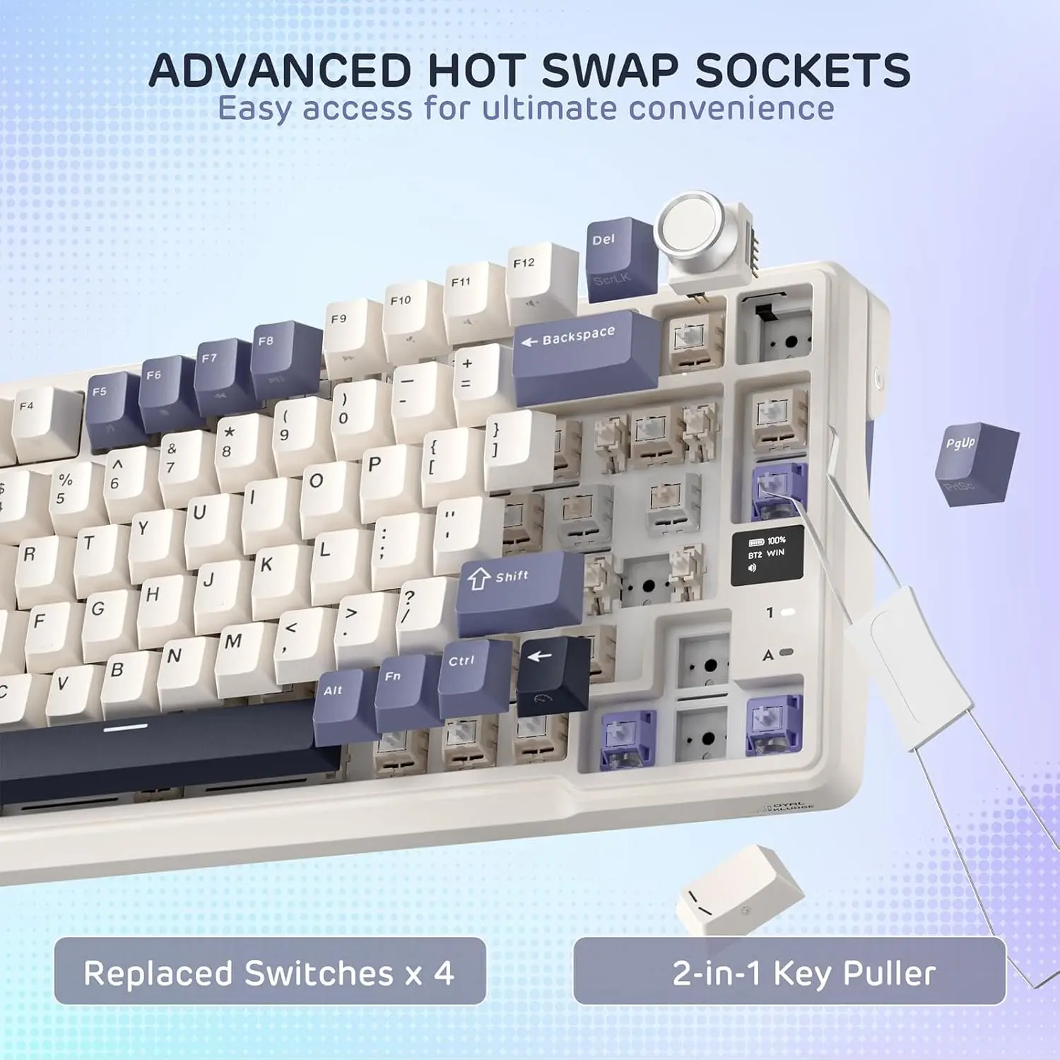 L98 Mechanical Keyboard w/Left-Handed Southpaw Design Numpad & Hot ...