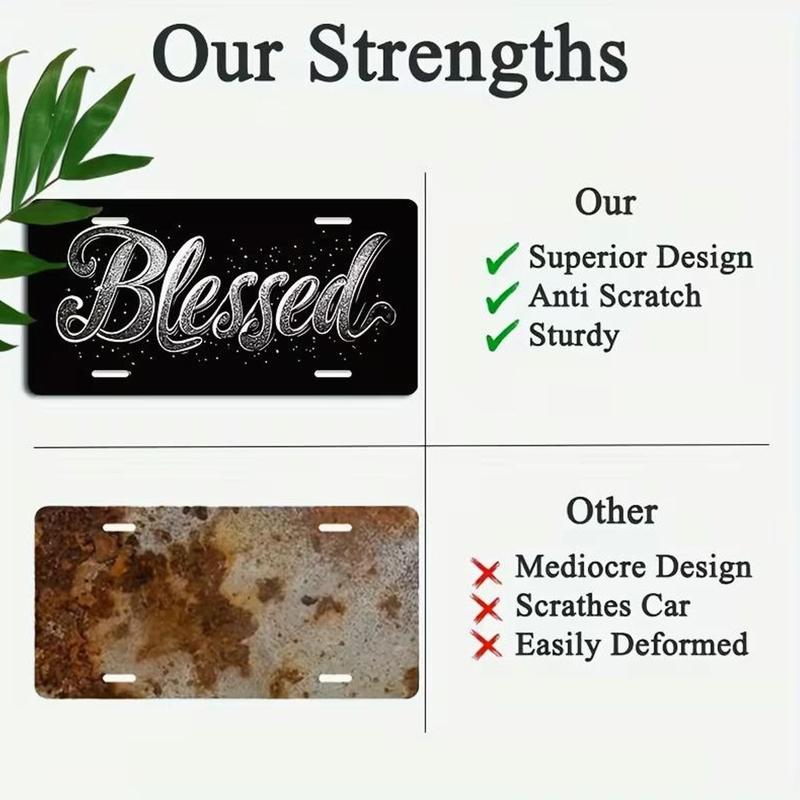 Blessed License Plate, 12" x 6" Aluminum Vanity Plate for US Vehicles ...