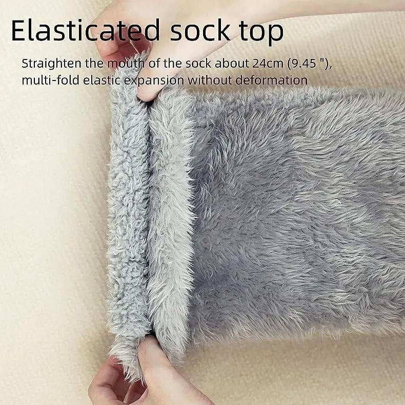 Over Knee High Fuzzy Long Socks Winter Warm Cold Leg Knee Joint Cold ...
