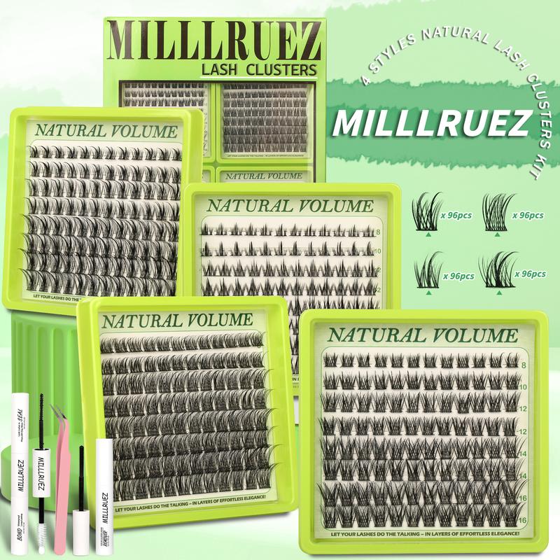 4 Nature Styles Lash Clusters Kit, Cat/ Deer/ Fairy/ Rabbit Eyelash ...