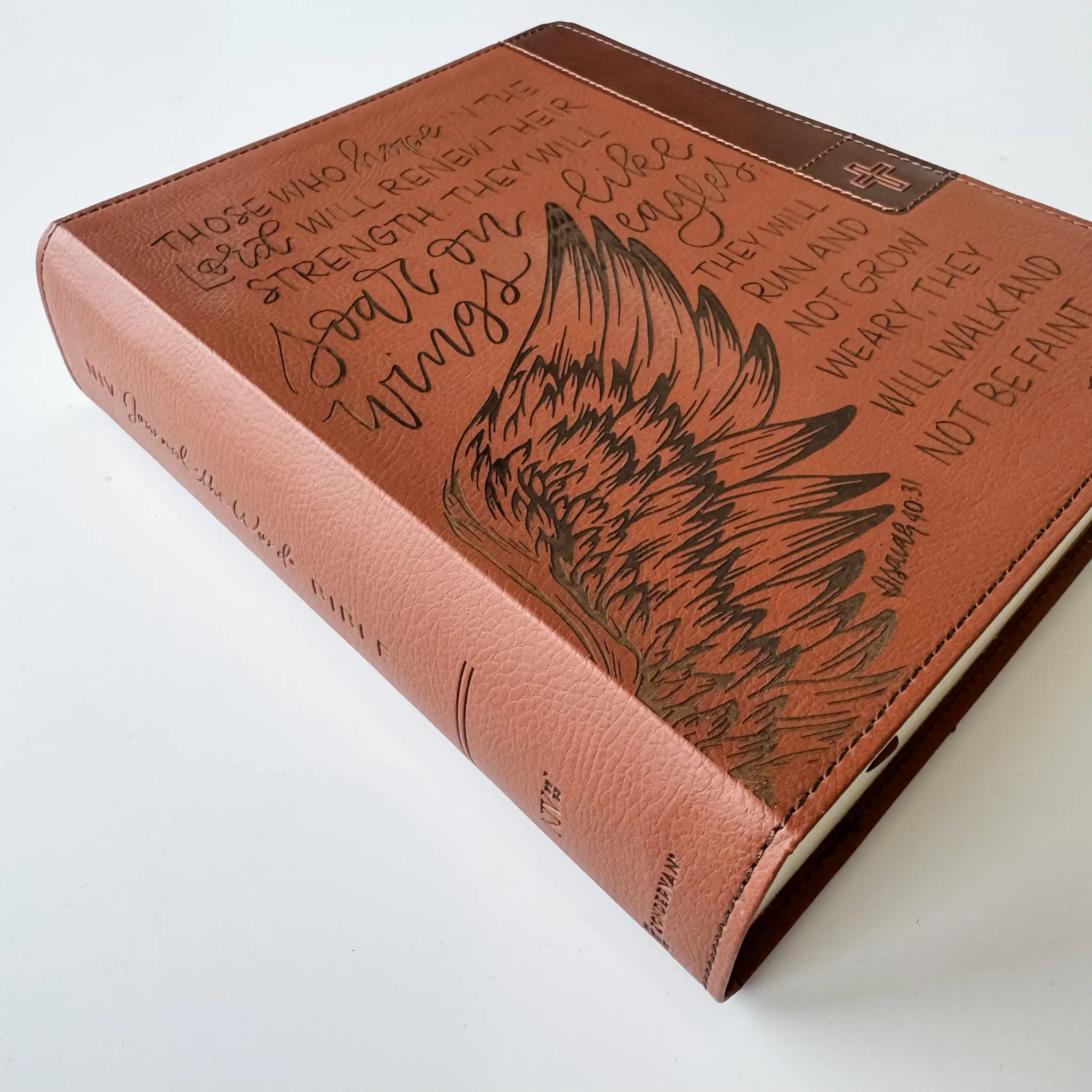 Personalized NIV Large Print Journaling Bible - Soar on Wings Like ...