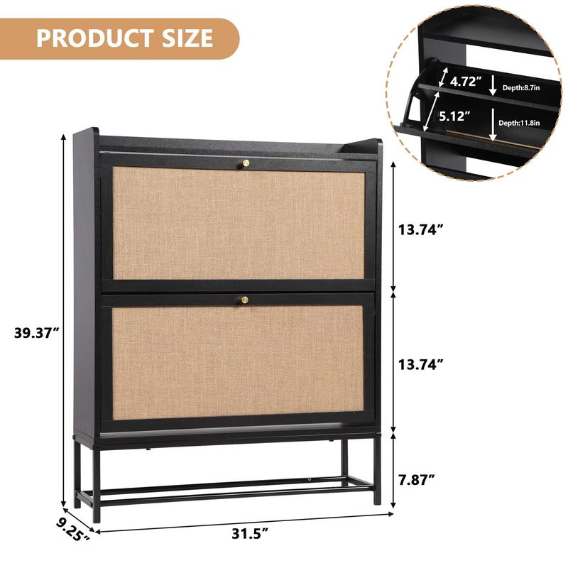 Giratree Shoe Cabinet, Shoe Cabinet Freestanding Tipping Bucket Shoe ...