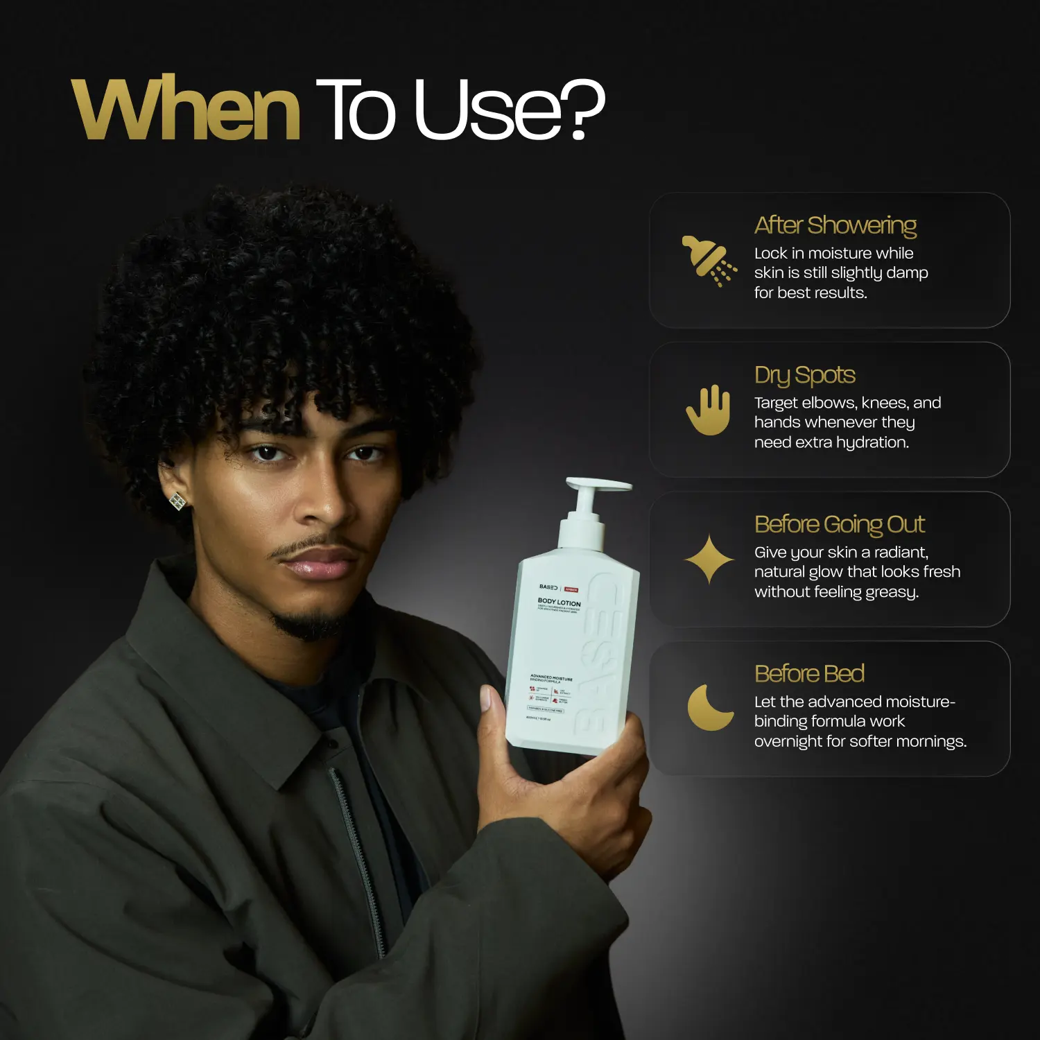 BASED Body Lotion | Amber Scent | Advanced Moisture Binding, Deeply ...