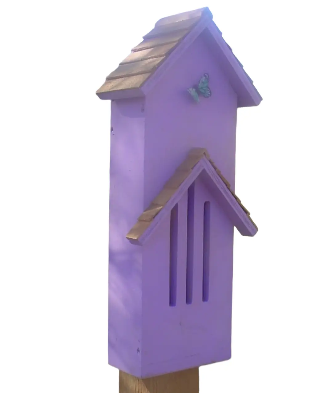 Butterfly House Large (Lavender), 23", Bird Houses by Mark, Cedar ...