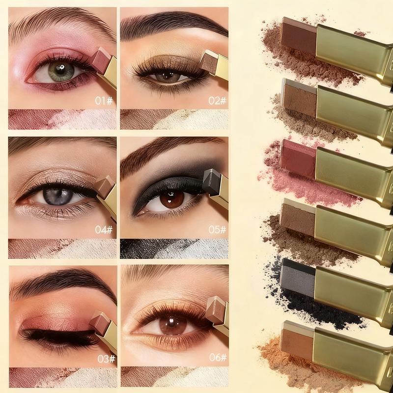 MooGlamor Matte Two Color Eyeshadow Stick Set Long Lasting Makeup ...