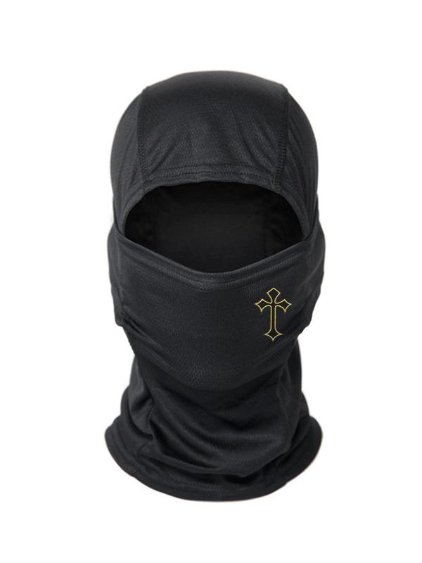 Cross Print Balaclava Mask, Breathable Sun Protection Cycling Face Mask ...
