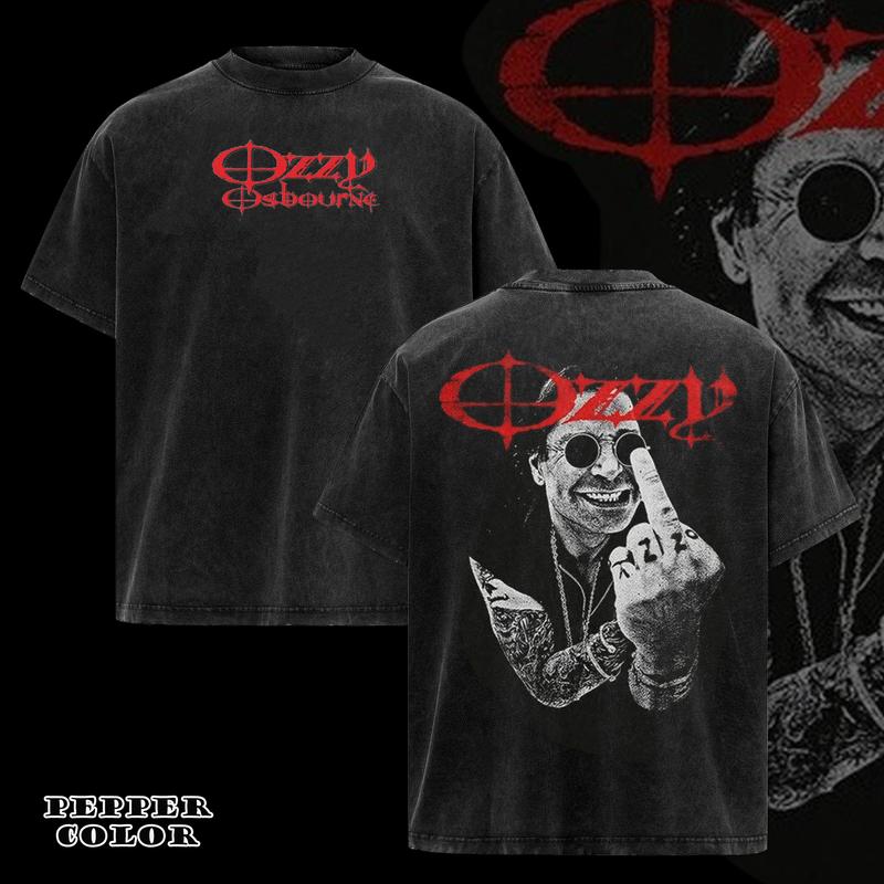 Vintage Ozzy OsBourne Middle Finger T-Shirt 2 Sided , Ozzy OsBourne ...