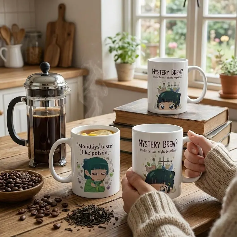 Apothecary Diaries Anime Mug Set, Mondays Taste Like Poison Mug, This ...