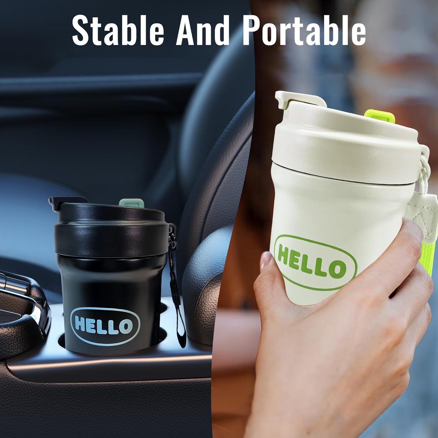 16.9oz Coffee Mug, Insulated Coffee Mug with Lid, Coffee Cup with Pull ...