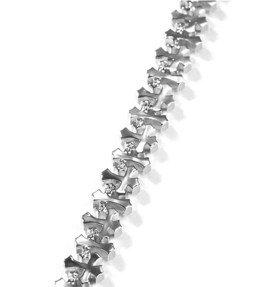 Holy Shine Cross Bracelet - Diamond-Inspired Links with Cubic Zirconia ...