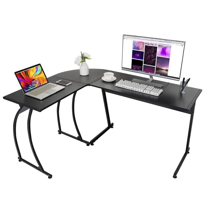Segawe Modern L-Shaped Laptop Corner Desk Computer Desk Table Writing ...