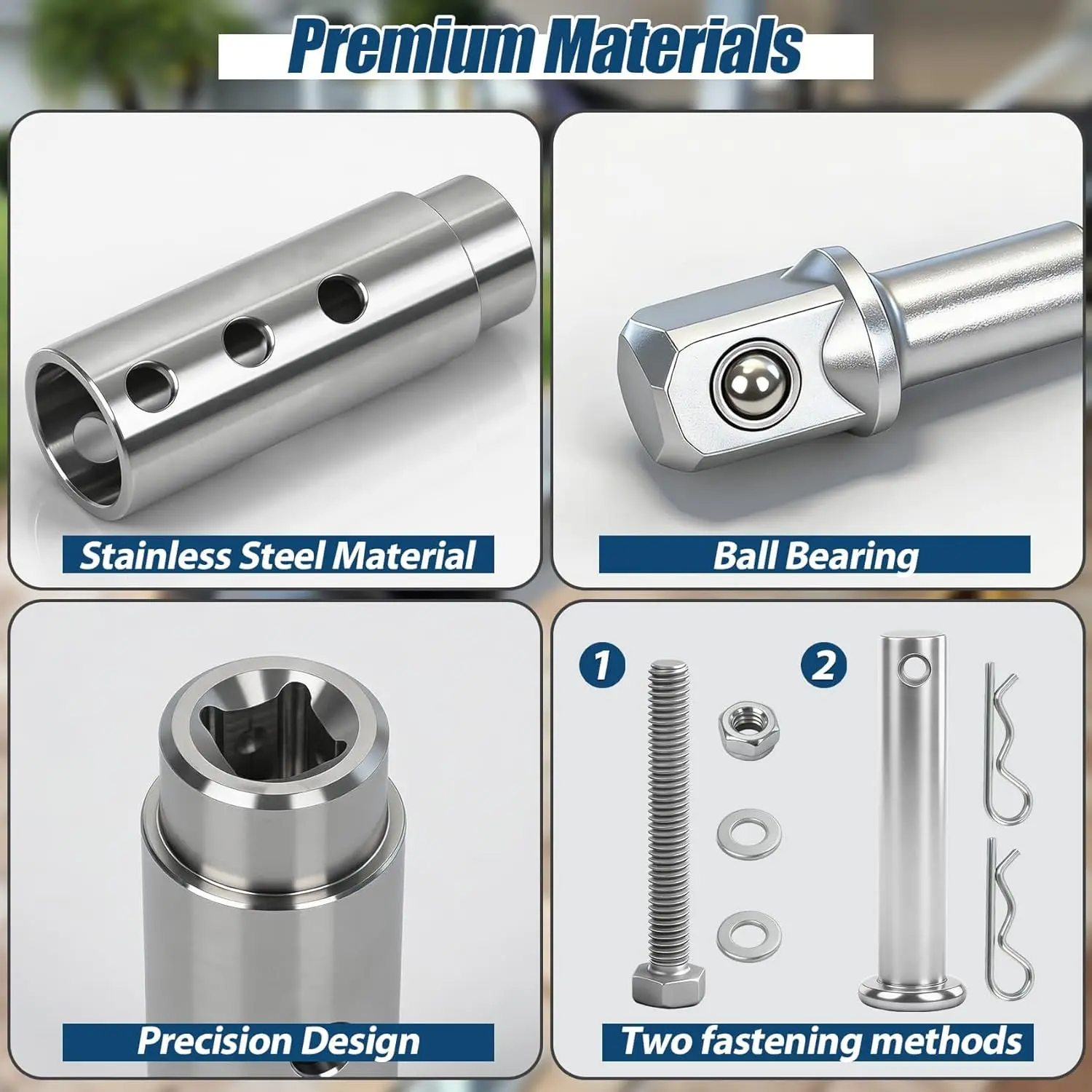 1Set Trailer Jack Drill Adapter, Upgraded Stainless Steel, Dual ...