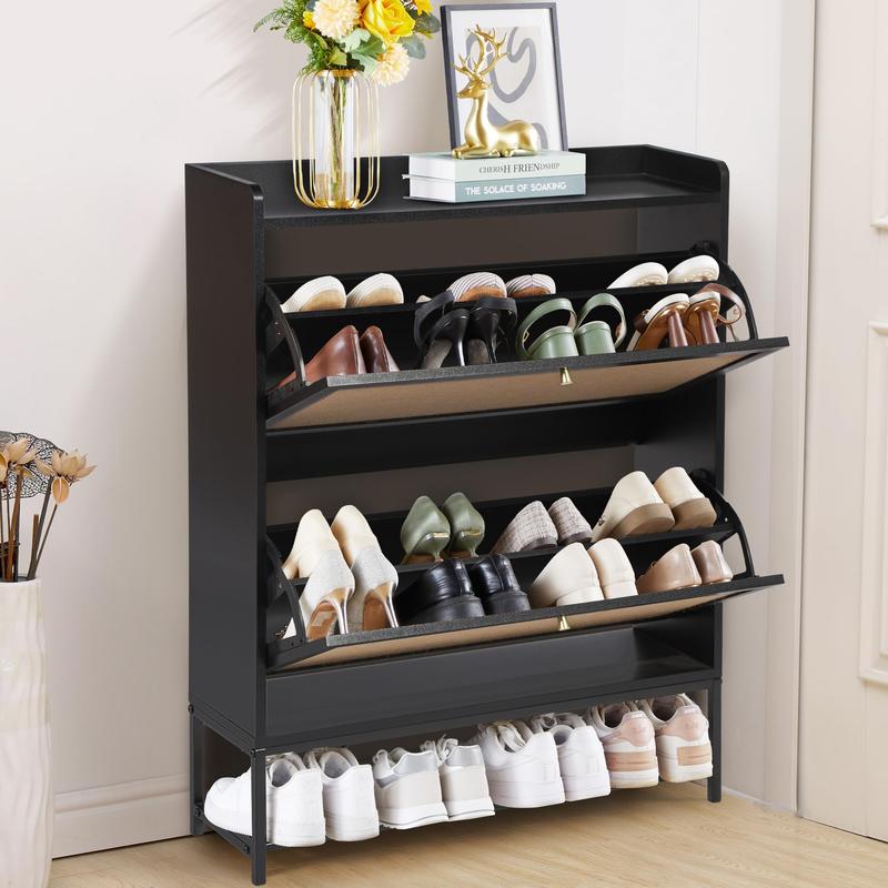 Giratree Shoe Cabinet, Shoe Cabinet Freestanding Tipping Bucket Shoe ...